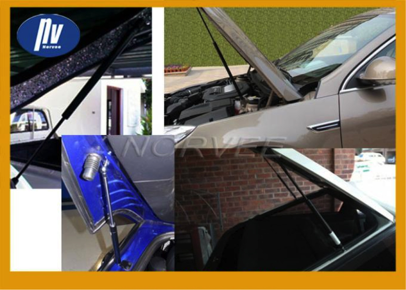 Easy installation Gas Spring Struts 100N - 900N Force With Metal Eye ...